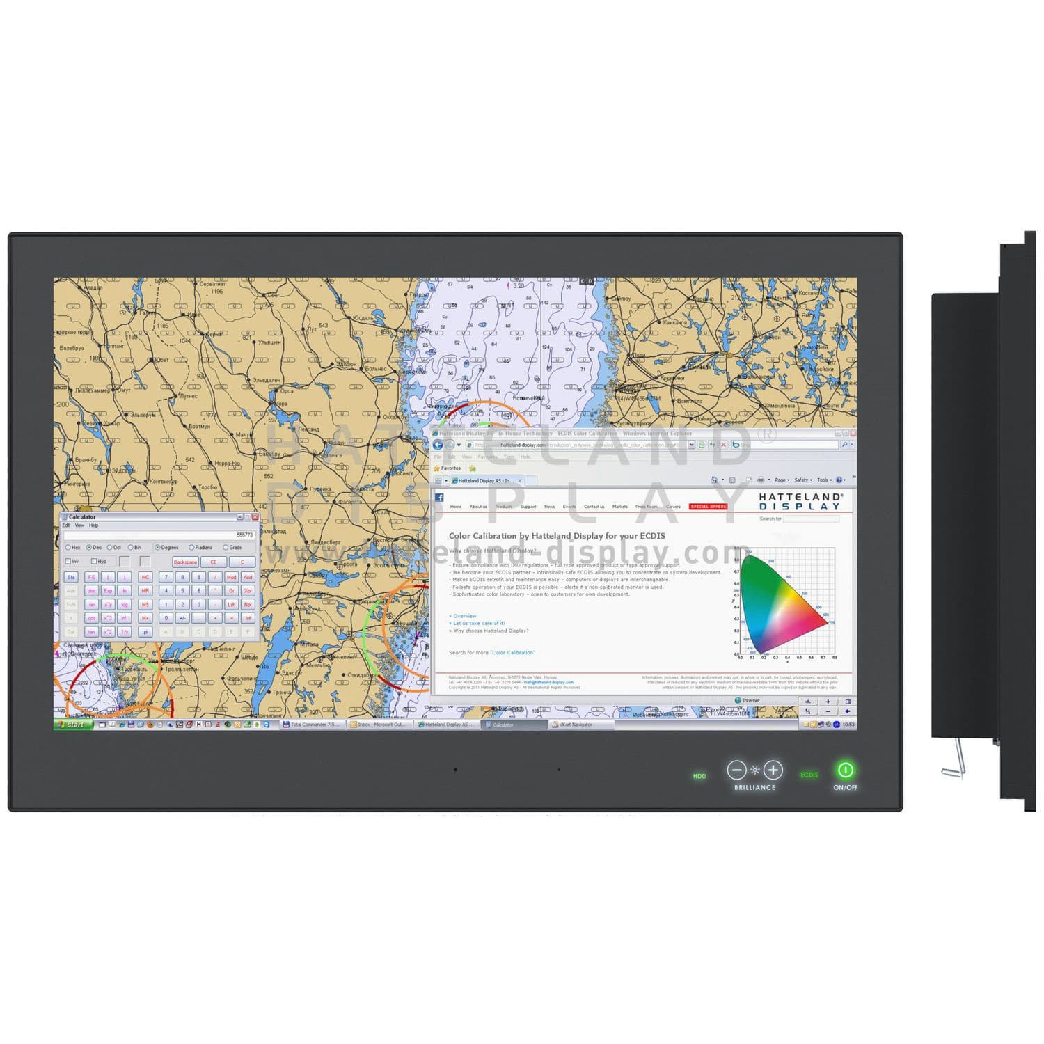 Ship panel PC - HD 24T22 MMC - Hatteland Display AS - built-in / compact