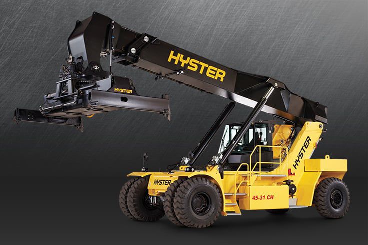 Reach-stacker with top-lift spreader - RS45 - Hyster - for containers