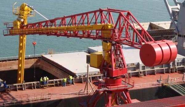 Continuous ship unloader - Portalink - Buhler - bucket / mechanical