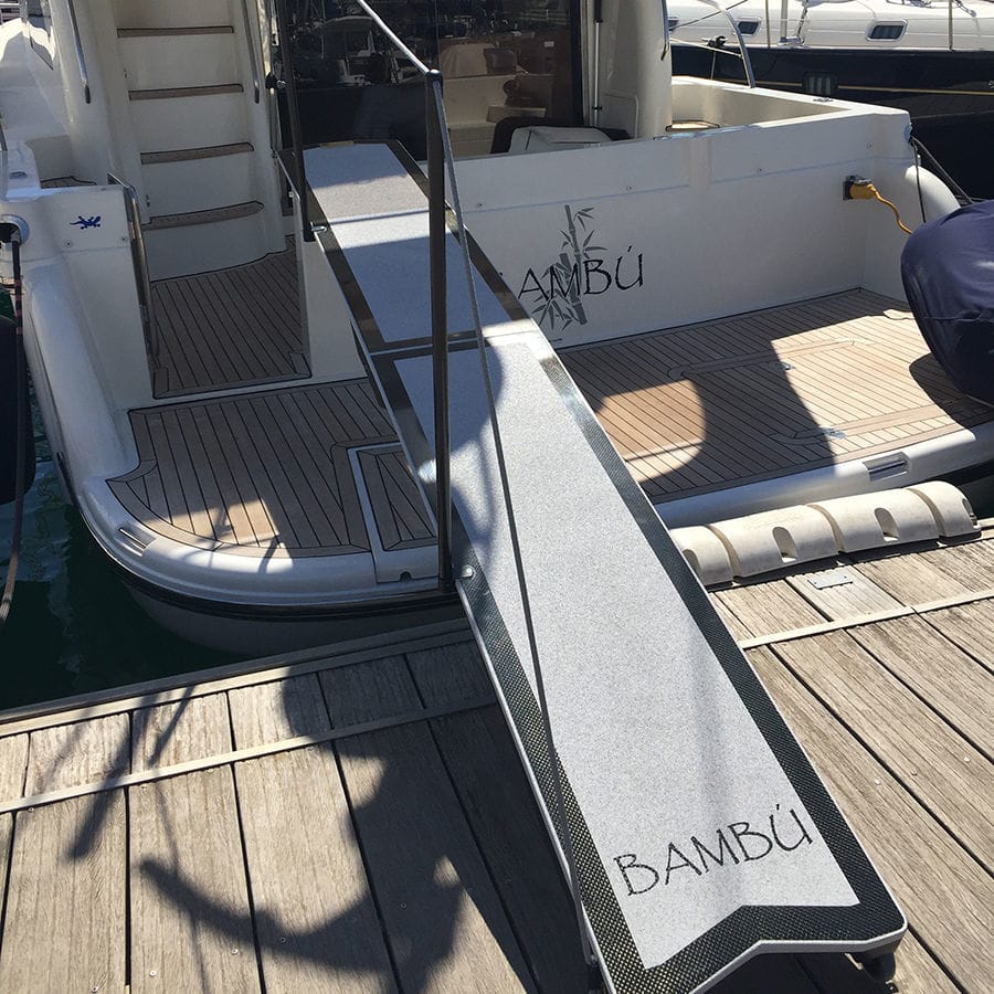Boat gangway - Prestige - Black line - GS Composite - folding / manual ...
