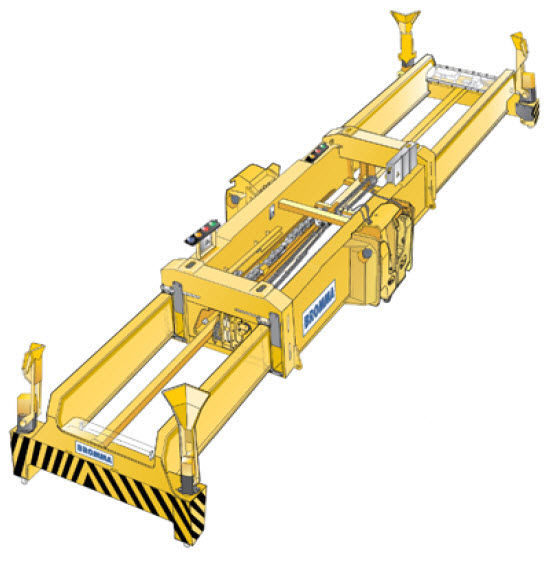 Container spreader - STR40E/STR45E - BROMMA - twin-lift type / electric