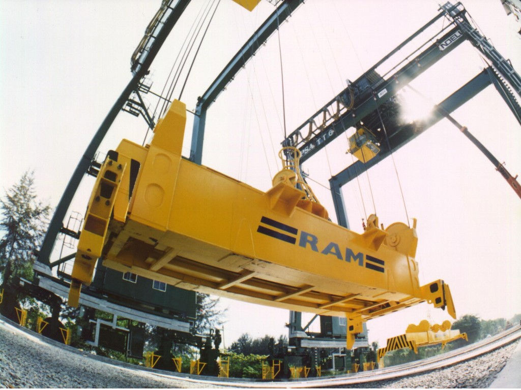 Stacking crane spreader - RAM2500 Series - RAM Spreaders - for containers / telescopic / electro ...