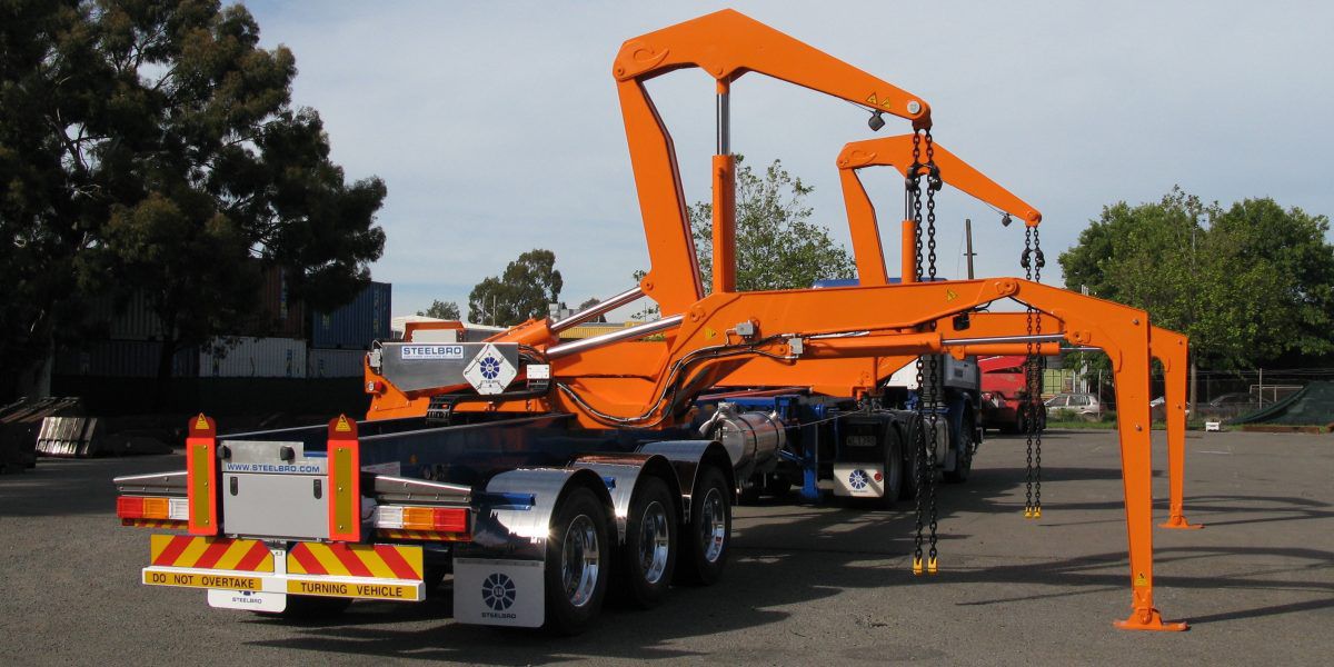 Road trailer - SB363 - Steelbro - container / for terminals / side-lift