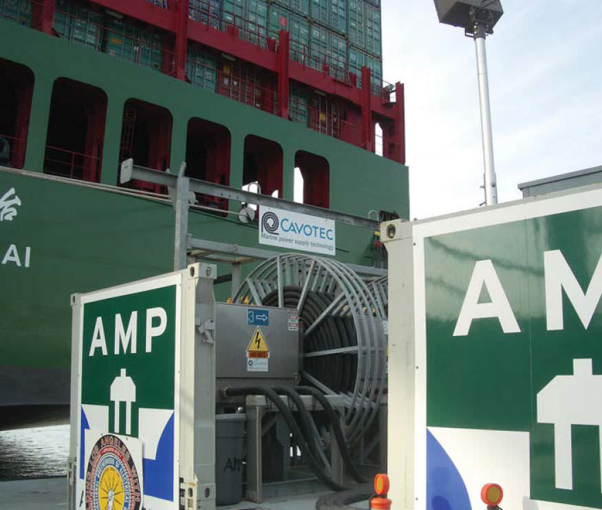 Ship cold ironing system - AMP - Cavotec MSL - for terminals
