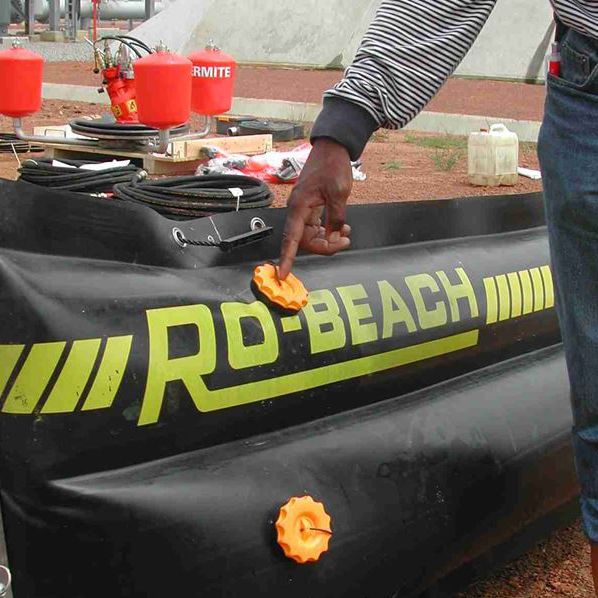 Pollution control boom - Ro Beach - Desmi - inflatable / sheltered waters