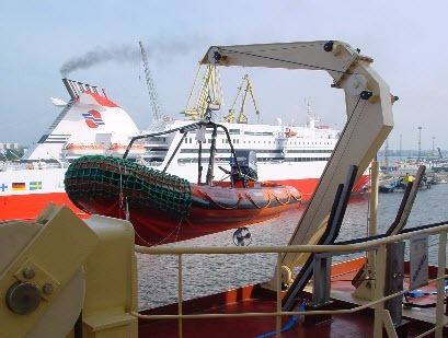 Ship davit - RHP - GLOBAL DAVIT - MOB boat / hydraulic / rotating