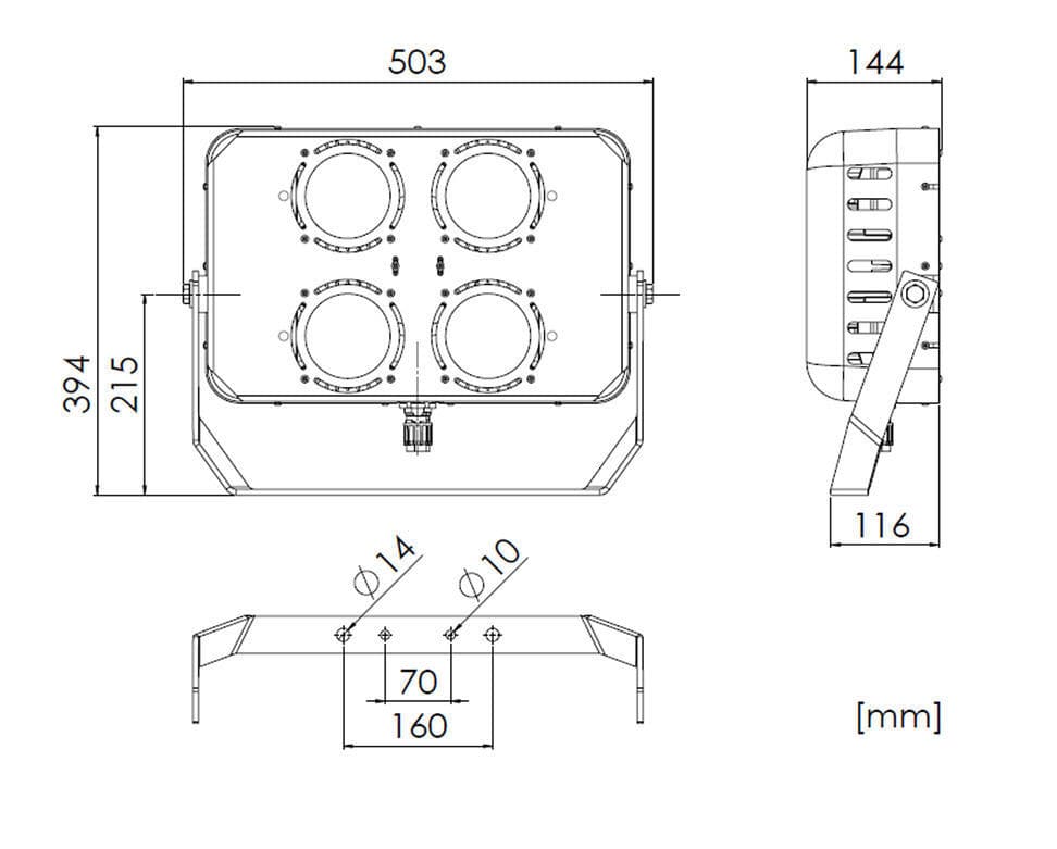 Deck floodlight - ST80L - LightPartner Lichtsysteme - for ships / LED