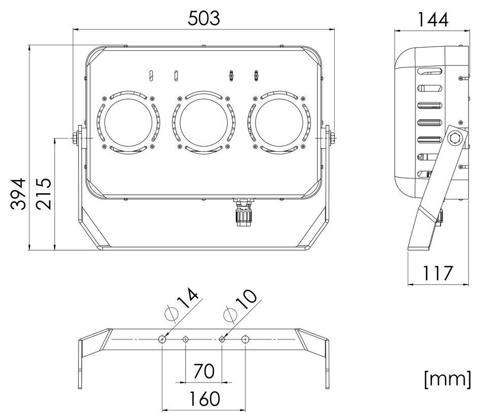 Deck floodlight - ST80M - LightPartner Lichtsysteme - for ships / LED