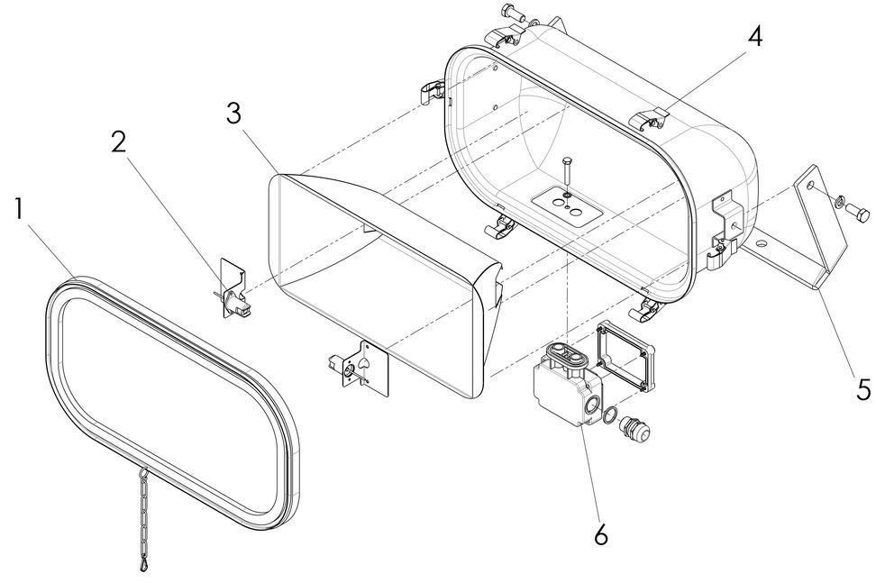 Deck floodlight - ST76 - LightPartner Lichtsysteme - for ships / halogen