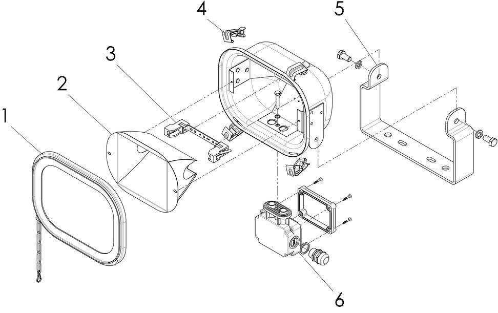 Deck floodlight - ST76 - LightPartner Lichtsysteme - for ships ...
