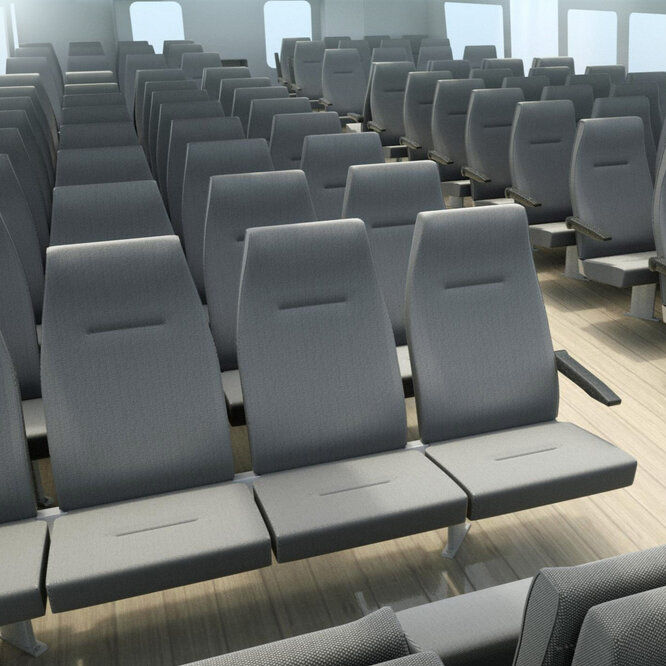 Passenger ship seat - WM TIP-UP - West Mekan - with armrests / high ...