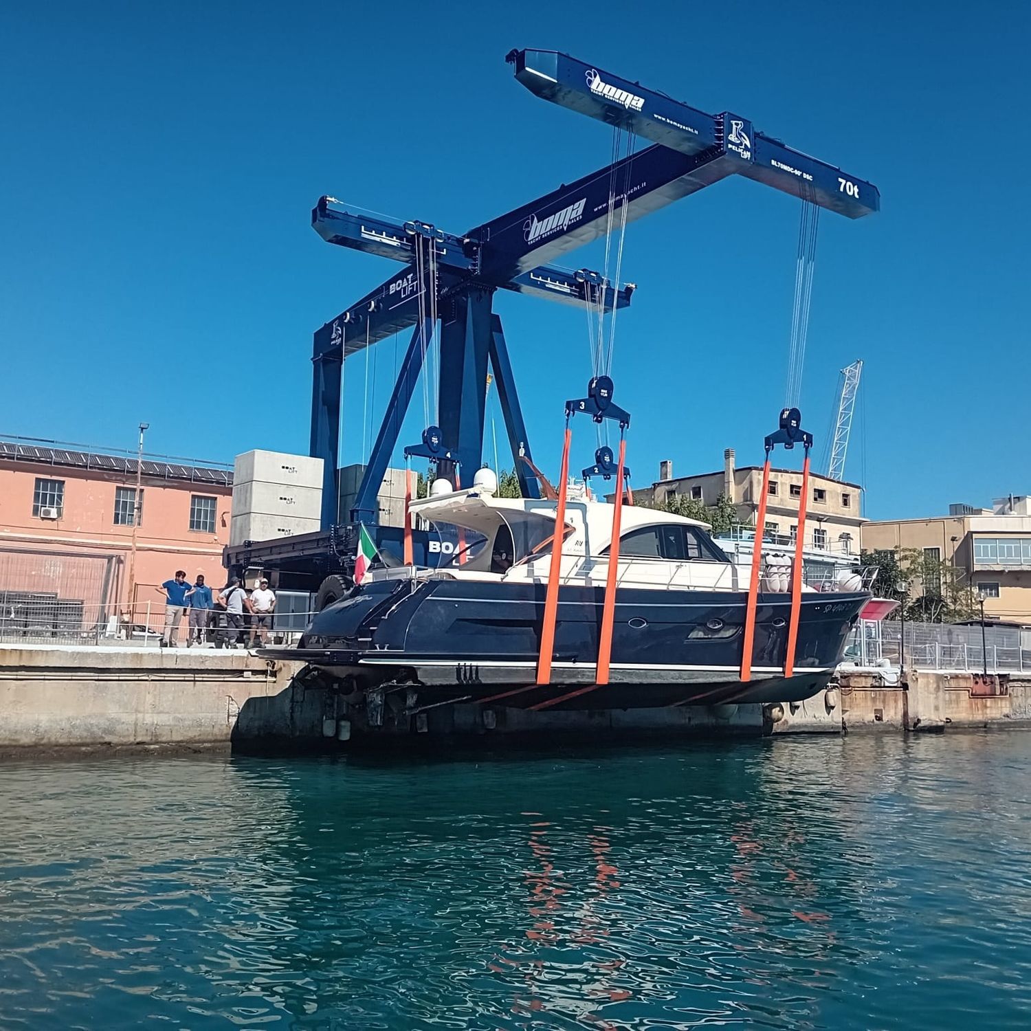 Mobile crane - BL70 MDC - BOAT LIFT - for shipyards / for marinas / for ...