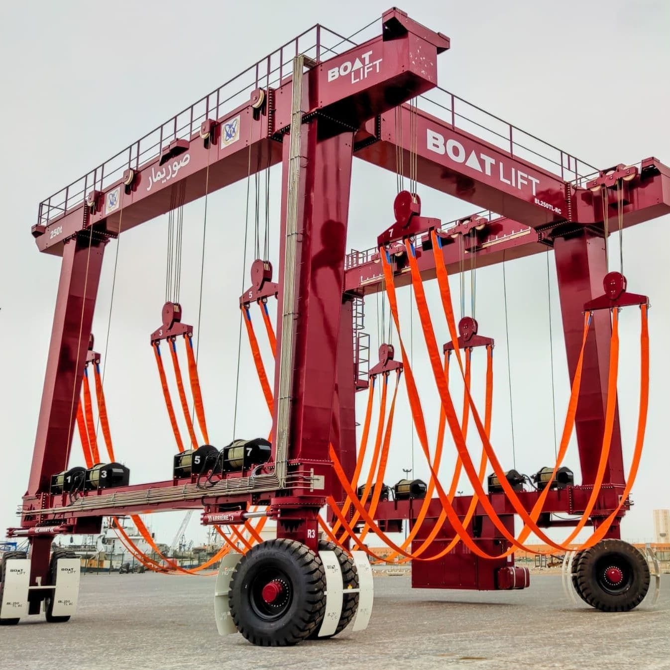 Remotely controlled travel lift - BL250TL-90°RC - BOAT LIFT - all-wheel ...