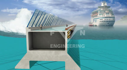 Floating breakwater - FDN Group - concrete