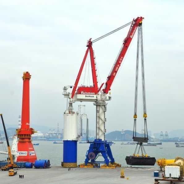 Floating dock crane - Huisman - gantry