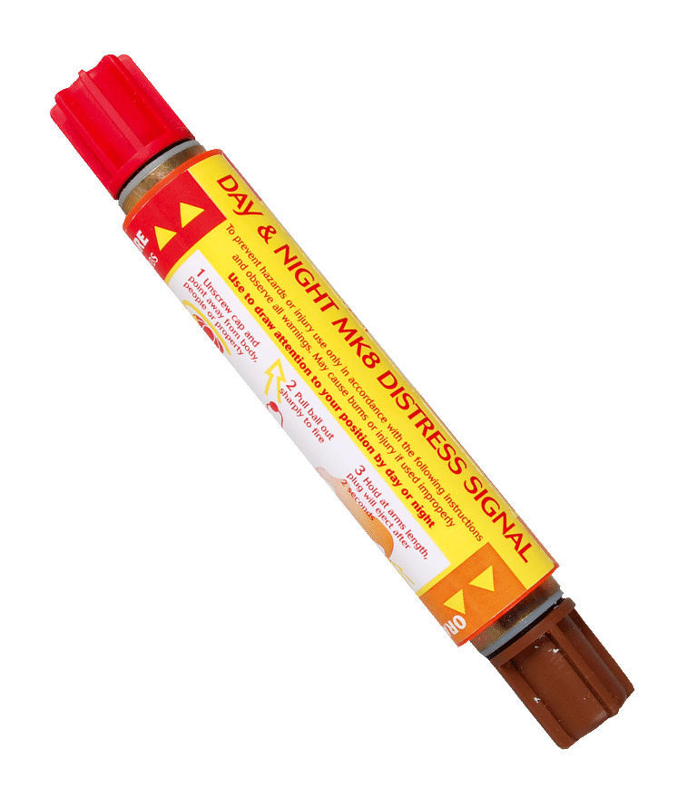 Smoke signal hand flare - MK8 - 9559700 - Chemring Marine - distress ...