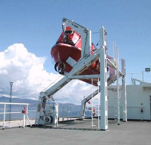 Ship davit - Industrias Ferri, S.A. - lifeboat / gravity