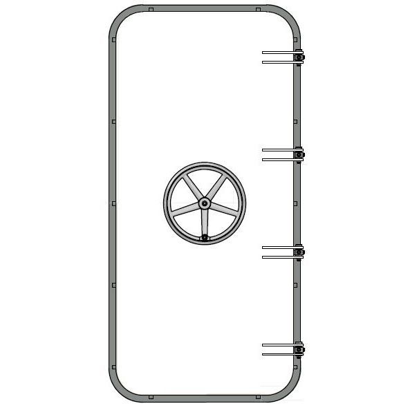 Ship door - WRD S3-30 - Libra-Plast AS - waterproof / steel / MED