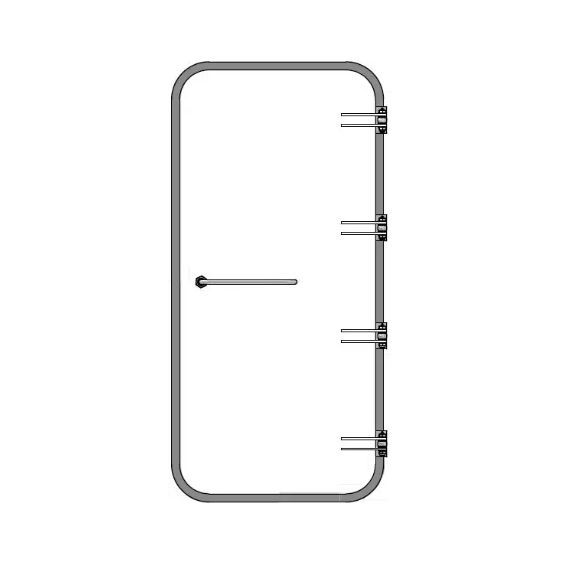 Ship door - WRD A3-045 - Libra-Plast AS - waterproof / aluminum / MED