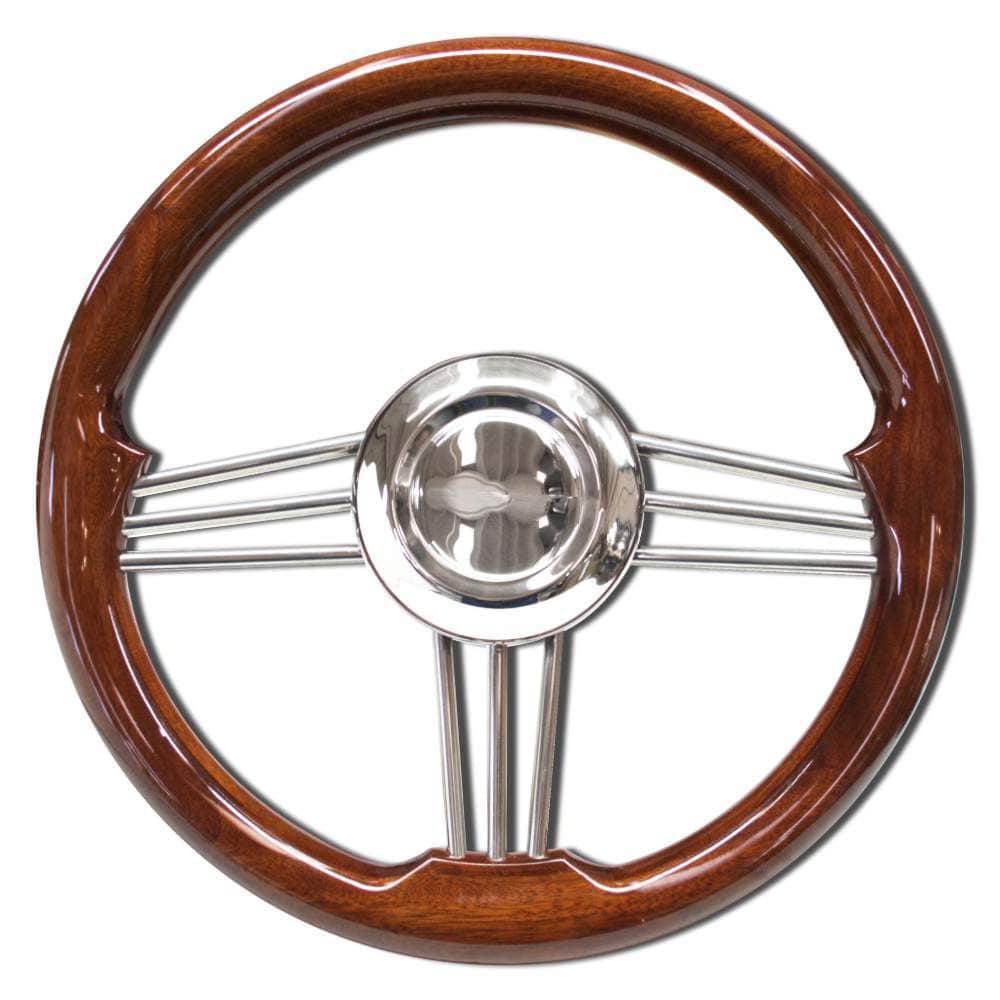 Mahogany power boat steering wheel - T14L - SAVORETTI ARMANDO & C. s.n ...