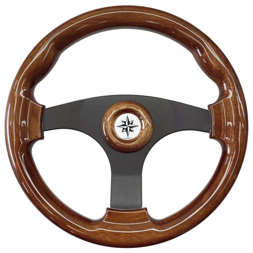 Mahogany power boat steering wheel - T15L - SAVORETTI ARMANDO & C. s.n ...