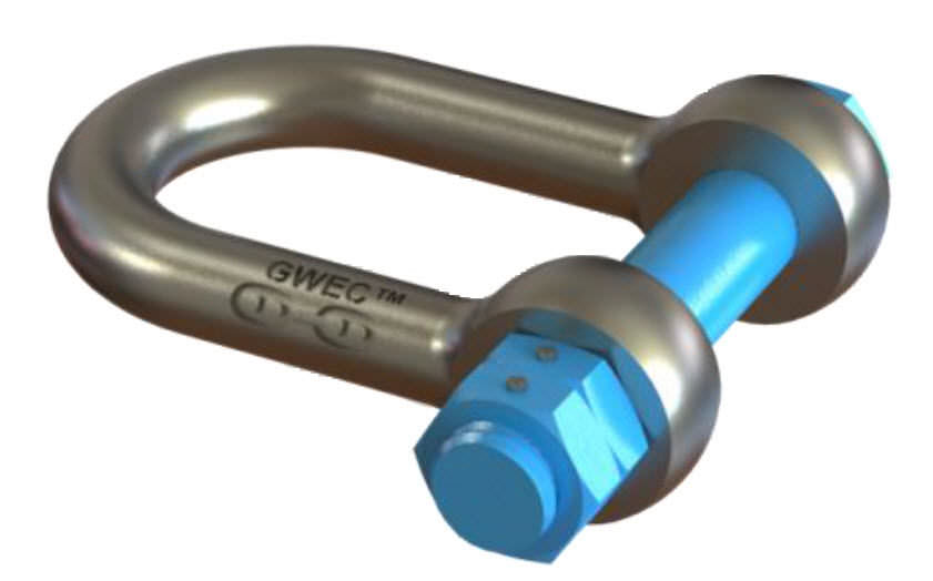 Straight shackle for ships - HD - Griffin-Woodhouse - anchor chain / forged