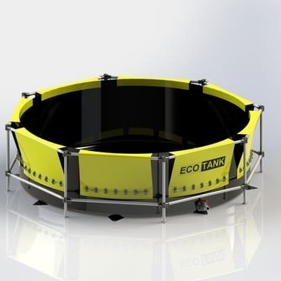 Liquid tank - ECOTANK - Markleen Terra - temporary storage / with frame ...