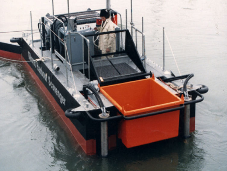 Pollution control boat - Harbour Scavenger - Vikoma International ...