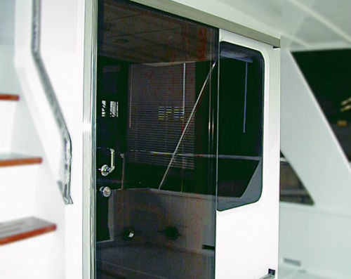 Sliding door - MAN SHIP machinery & Hardware co. - for boat / glazed