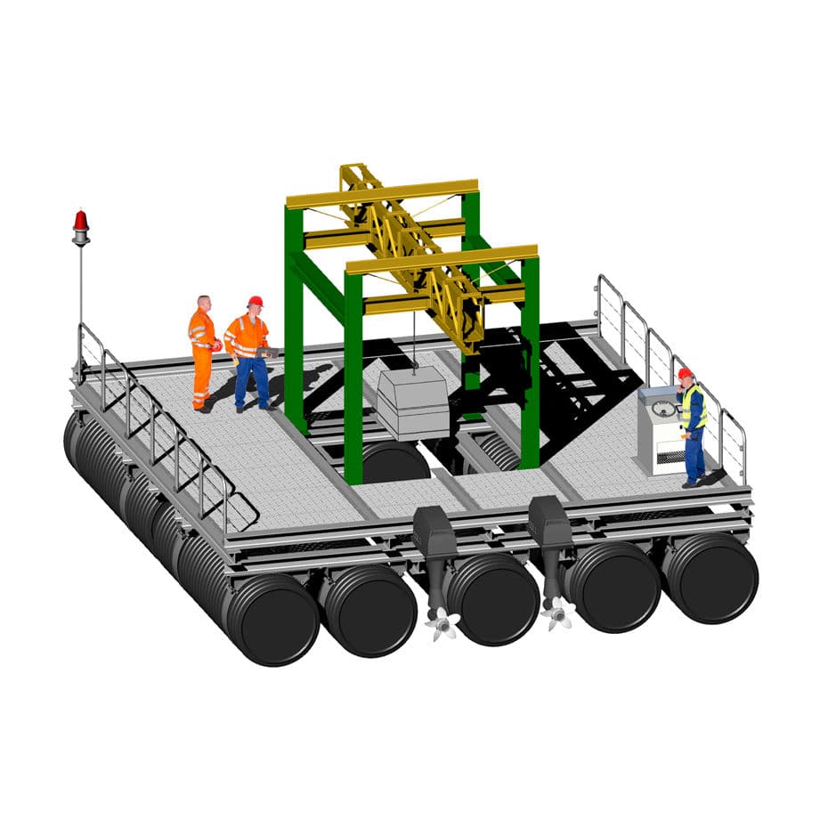 Work barge - PSB - Italia Marine - outboard