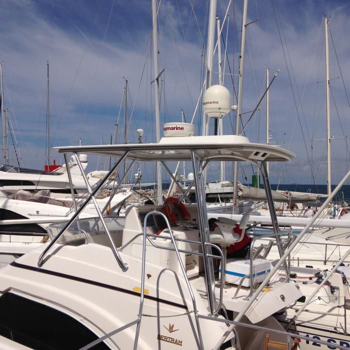 Boat Bimini top - Bertram 39 - Fantin Paolo - flybridge / aluminum ...