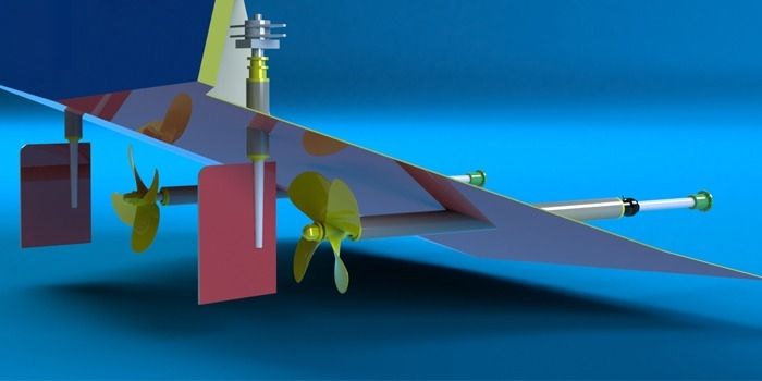 Motor boat rudder blade - ERIS PROPELLERS