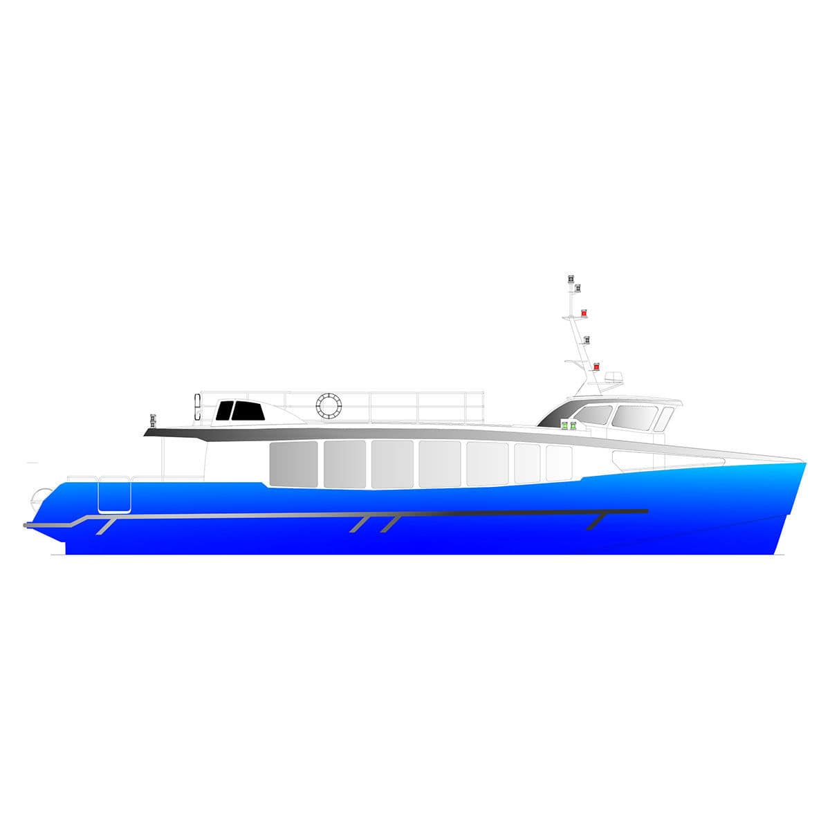 Passenger boat - 20M 164 PAX - ODC MARINE - inboard / diesel / aluminum