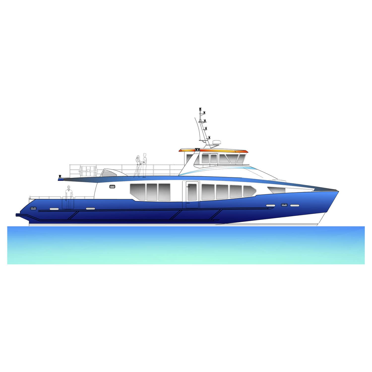 Passenger boat - 24M 214 PAX HYBRIDE - ODC MARINE - inboard / diesel ...