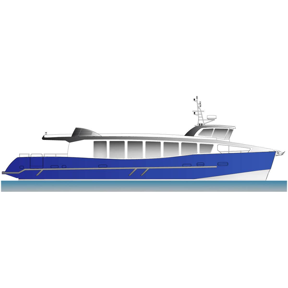 Passenger boat - 18M 97 PAX - ODC MARINE - inboard / diesel / aluminum