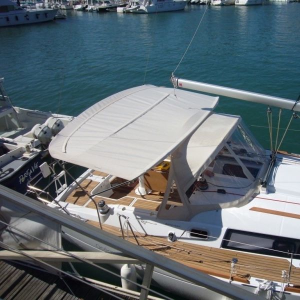 Sailboat Bimini top - Oceanis 37 - TTOP Nautic - cockpit / stainless ...