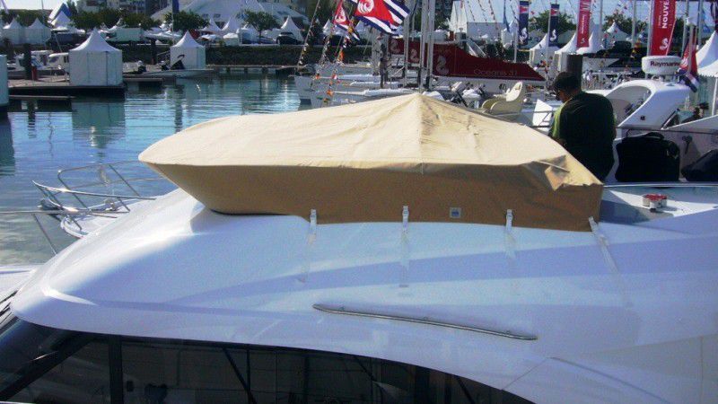 Boat protective cover - Antares 42 - TTOP Nautic - flybridge / PVC / gray