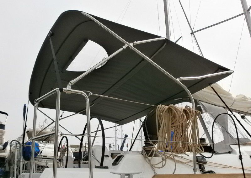 Sailboat Bimini top - Dufour 350 - TTOP Nautic - cockpit / stainless ...
