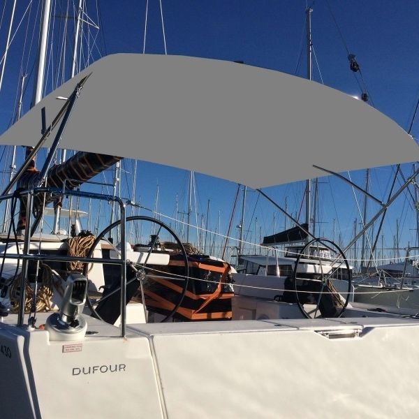 Sailboat Bimini top - Dufour 430 - TTOP Nautic - cockpit / stainless ...