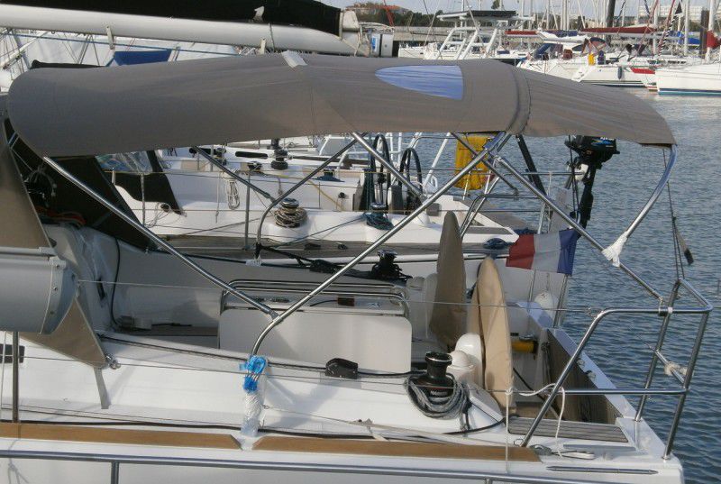 Sailboat Bimini top - Sun Odyssey 349 - TTOP Nautic - cockpit ...