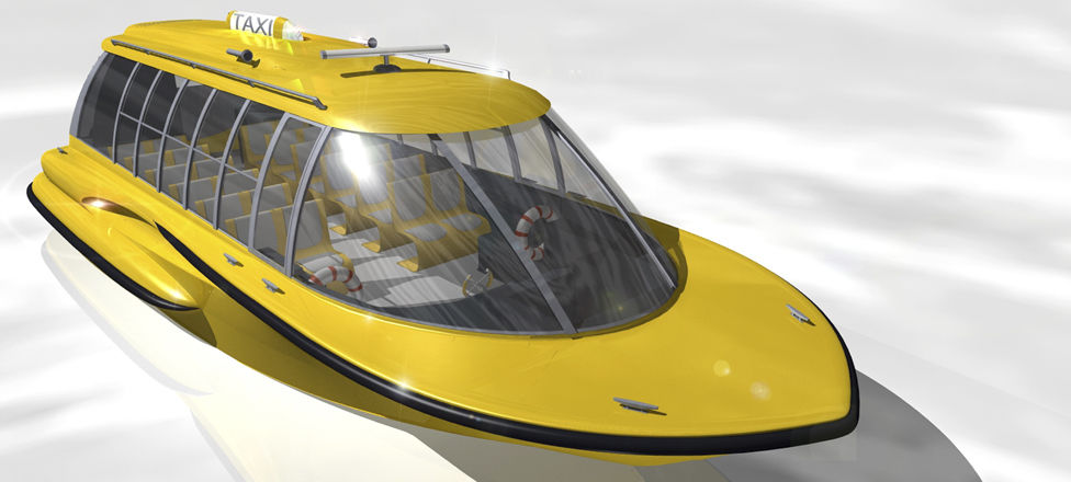 Water taxi professional boat - LOMOcean Design - inboard waterjet
