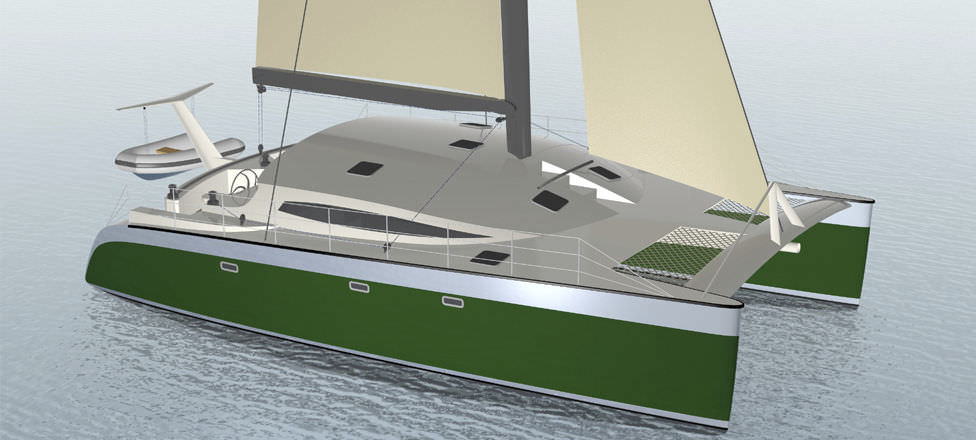 Catamaran - HALO - LOMOcean Design - cruising / open transom