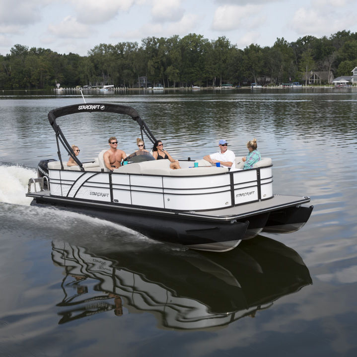 Outboard pontoon boat - SLS 5 - Stardeck by starcraft - tri-tube / 14 ...