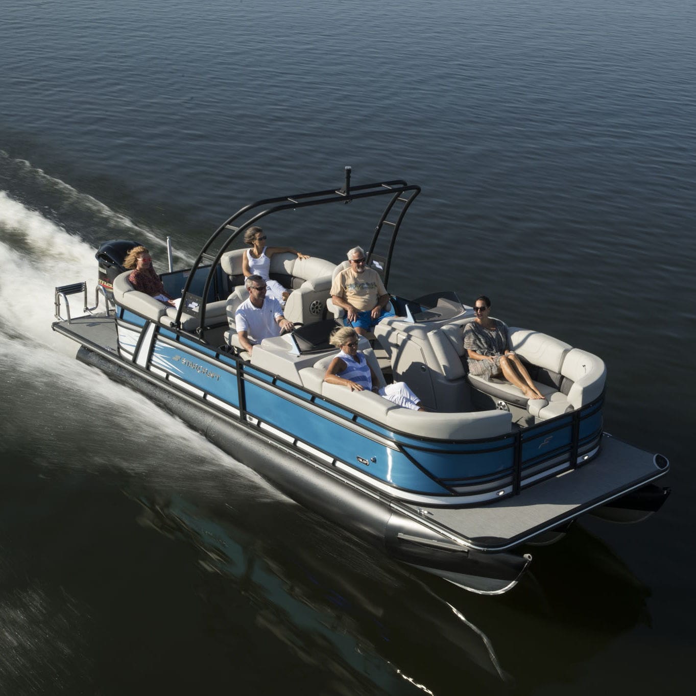 Outboard pontoon boat - SLS 5 - Stardeck by starcraft - tri-tube / open ...