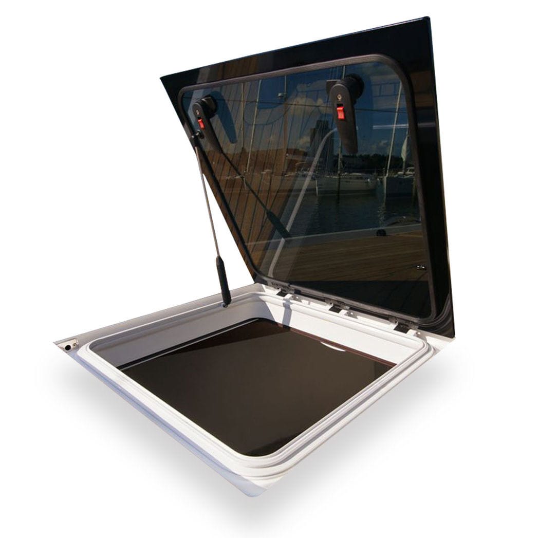 Boat deck hatch - CF series - BSI A/S - square / flush / two inner handles