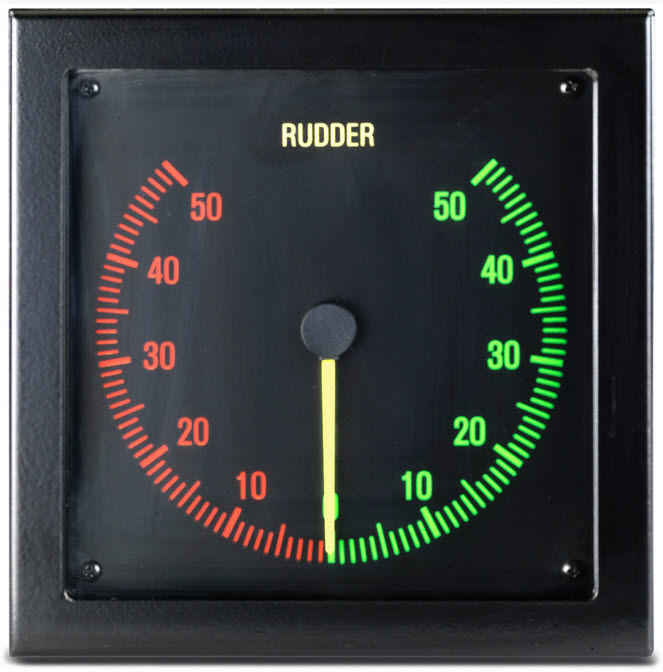 Ship indicator - RANGE - Scana Mar-El as - rudder angle / analog