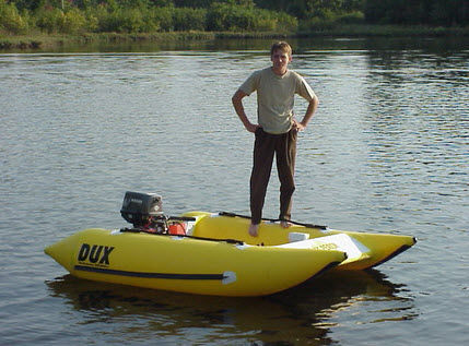 Inflatable catamaran - D-300X - True North Dux - outboard / rigid ...