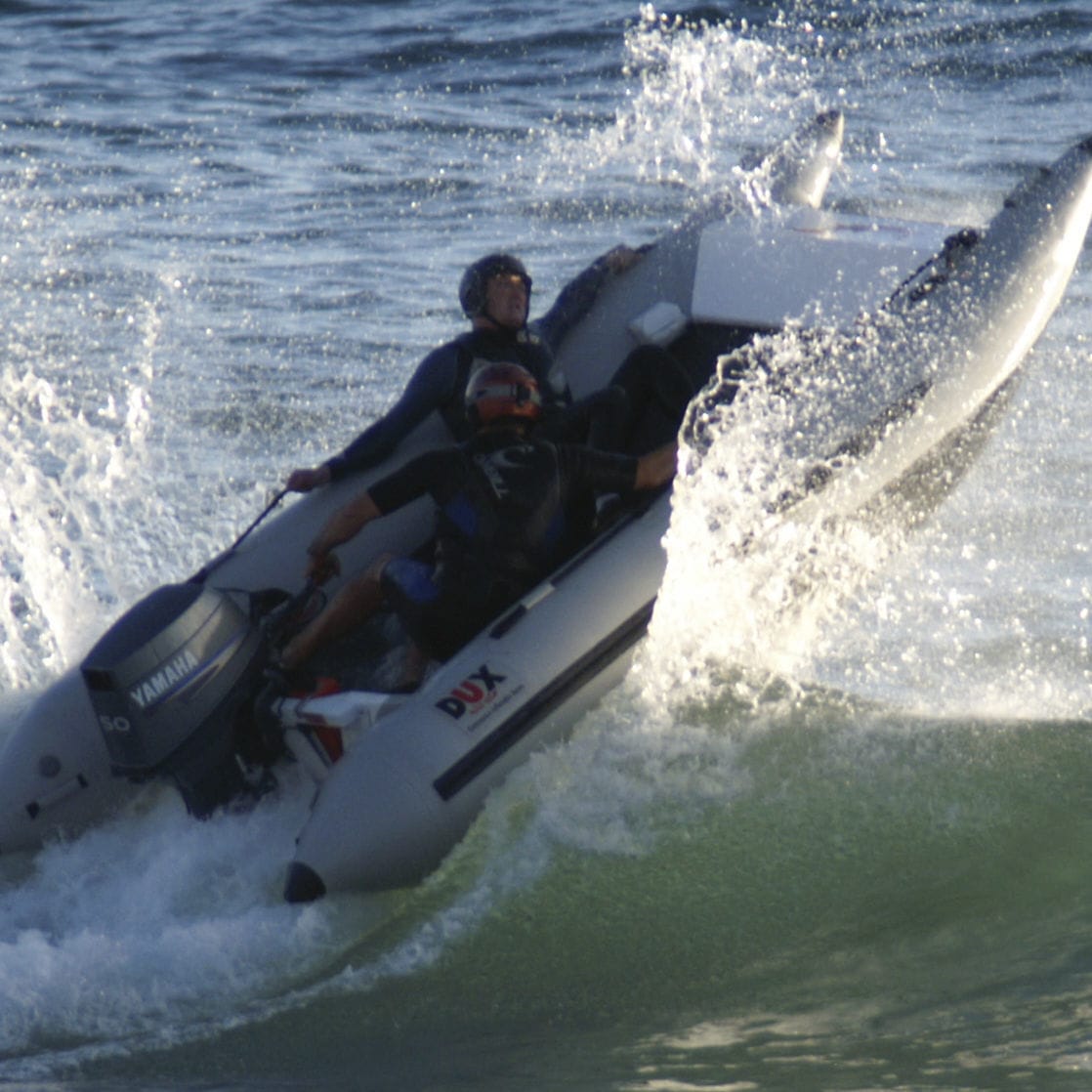 Inflatable catamaran - PD-400 - True North Dux - outboard / rigid / open