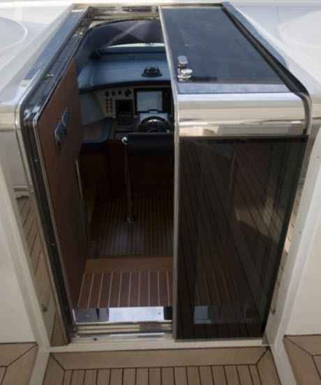 Companionway door - Tecnoinox - for boat / sliding / stainless steel