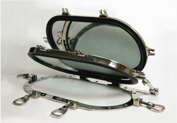 Rectangular portlight - Tecnoinox - for boats / opening / with rounded ...